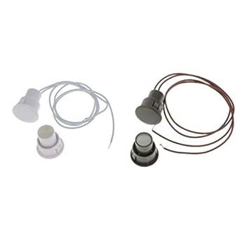 Recessed Magnetic Door Window Contacts Alarm Reed Switch White : Amazon ...