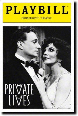 PRIVATE LIVES - PLAYBILL - OPENING NIGHT: FEBRUARY 20, 1992 - VOL. 92 ...