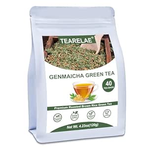 Amazon.com : TEARELAE - Genmaicha Tea, 40 Count - Genmaicha Green Tea with Roasted Rice - Smooth ...