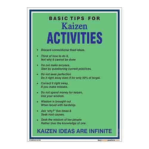 buysafetyposters.com - Tips For Kaizen Poster In English PVC Sticker ...