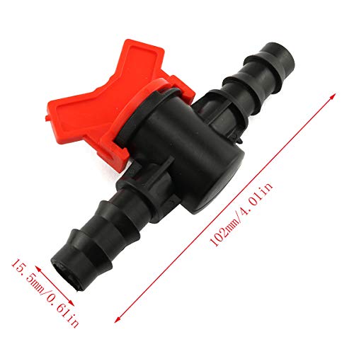 E-outstanding Barbed Ball Valve 4PCS 1/2 Inch ID Shut-Off Switches in ...