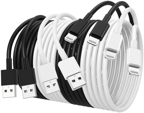 Amazon.com: 4Pack Long iPhone Charger Cord 10ft, [Apple Mfi Certified ...