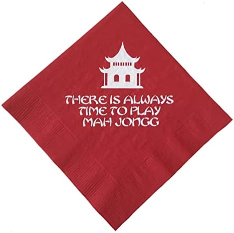 Amazon.com | VOWFOO Mah Jongg Mahjong Cocktail Napkins 50Pcs Keep Calm ...