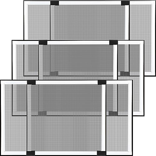 Sasylvia 3 Pcs Expandable Window Screens 21.7 H" x 28-52 W" Large ...