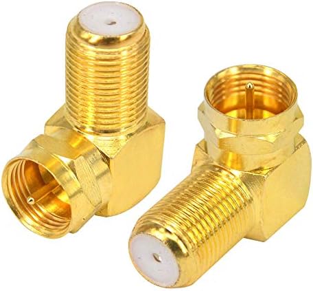 Amazon.com: Kaunosta F Type TV Aerial Right Angle Coax Connector Male ...