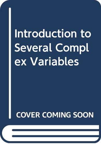 Introduction to Several Complex Variables : Siu, Yum-Tong: Amazon.com.au: Books