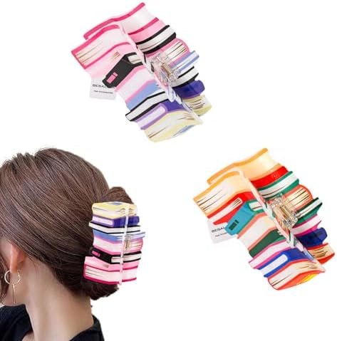 Amazon.com : Book Hair Claw Clips Back To School Hair Clips For Teacher ...