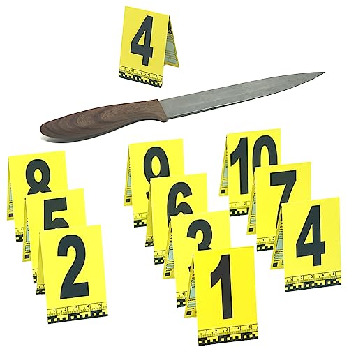 Panda Loco [10 PACK] CSI Crime Scene Number Markers – Funny Novelty ...