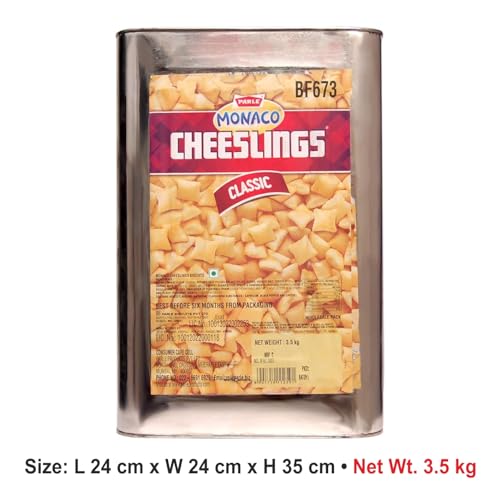 Parle Monaco Classic Cheeselings Biscuit 3.5kg Tin Pack - Price History