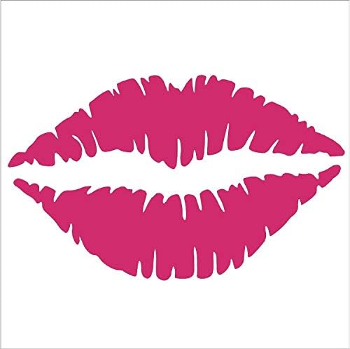 Amazon.com: Sticker Connection | Kiss Mark Lips Bumper Sticker Decal ...