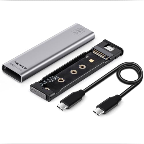TWOPAN M.2 NVMe SATA SSD Enclosure Adapter, Tool-Free USB 3.2 Gen 2 ...