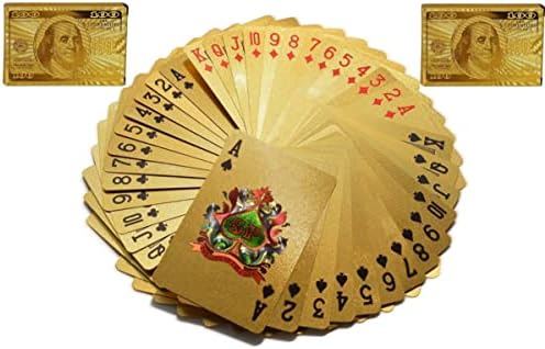 FRATELLI Gold Deck of Waterproof Cards, Flexible PVC Plastic Playing ...