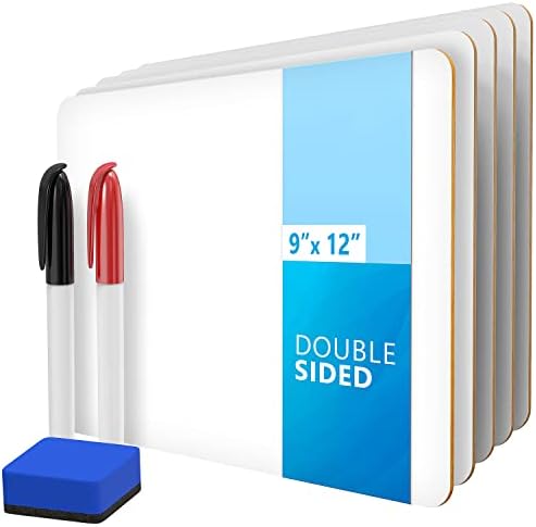 Amazon.com : 5 Pack Small Dry Erase Whiteboard 9х12 & Dry Erase Markers ...