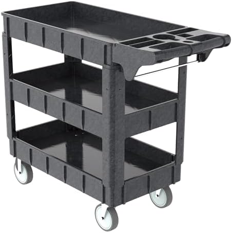 Amazon.com: JYHNHYJ Utility Carts with Wheels, 3 Shelf Heavy Duty ...