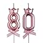 Amazon.com: AOOLADA 80th Birthday Candles, Gold 80 Year Old Number ...