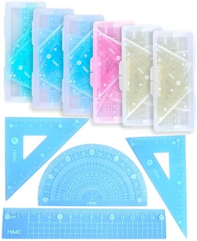 Toyshine Set of 6 Packs Protractor and Ruler Geometry kit | straight ...