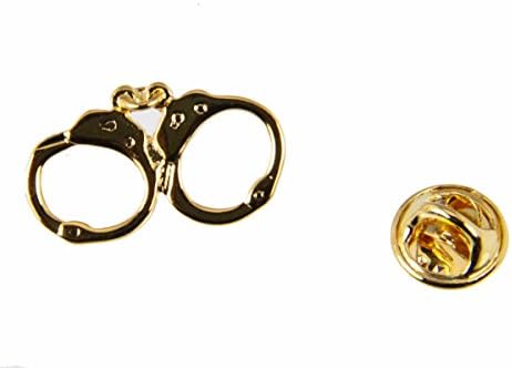 Amazon.com: Pins & Brooches 6030591 Handcuffs Lapel Pin Police Office ...