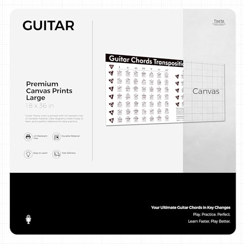 Buy TiMitA Guitar Chord Transposition Chart Poster - 18x36 Inch ...