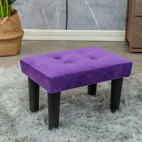 Amazon.com: CAROLMADE 15” Footstool Ottomans, Velvet Small Ottoman Foot ...