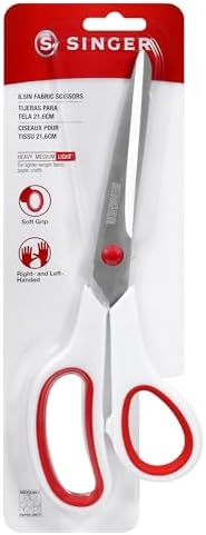 Amazon.com: SINGER Fabric Scissors with Comfort Grip, 1-pack, Red & White