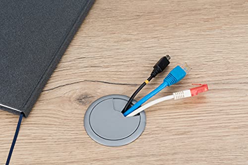 ALUSFERA Cable Guide – Cable Pass 60 mm – Cable Guide Desk 8 Pieces ...