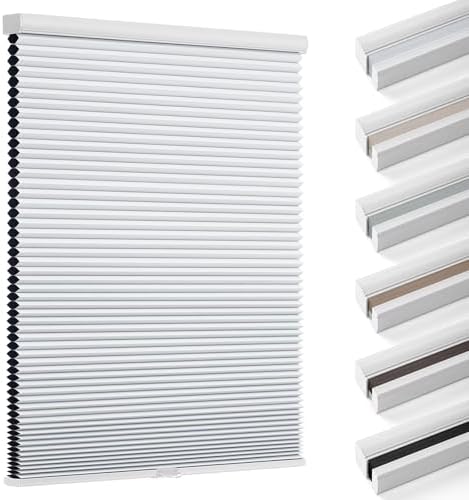 Amazon.com: BERISSA Custom Cellular Shades Cordless, Blackout Cellular Window Blinds, Pull Down ...