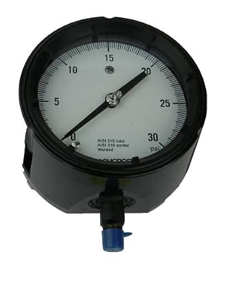 Ashcroft Duragauge Type 1279 Black Phenolic Case Pressure Gauge, 316 ...