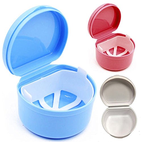 WSERE False Tooth Retainer Case Teeth Holder Denture Case Cup Leakproof ...