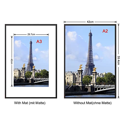 A2 Aluminum Poster Frame with MountBlack Metal Picture ...
