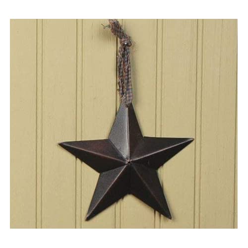 Amazon.com: Decorative Black Tin Stars with Fabric Hangers -Set of 3 ...