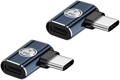 90 Degree Lighting to USB C Adapter,2-Pack Lightning Female to USB-C ...
