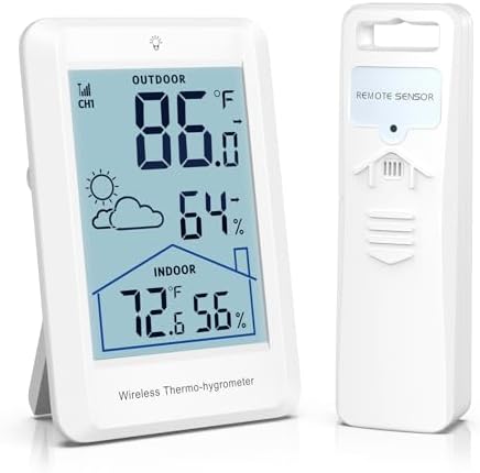 Amazon.com : ORIA Indoor Outdoor Thermometer, Digital Temperature ...