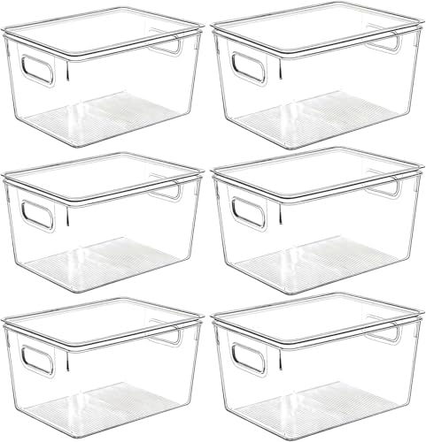 Amazon.com: Vtopmart 6 Pack Clear Stackable Storage Bins with Lids ...