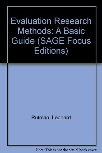 Evaluation Research Methods: A Basic Guide: Rutman, Leonard S ...