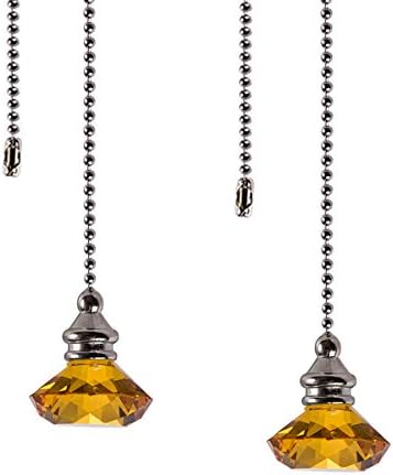 Amazon.com: LONGSHENG Ceiling Fan Pull Chain Set - 2 pieces Amber ...