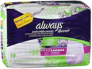 Amazon.com: Always Discreet Underwear Maximum Absorbency Size Small ...