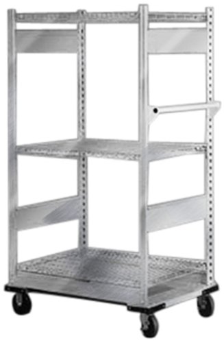 Amazon.com: Equipto 4583 V-Grip 3-Shelf Wire Shelving Cart with ...