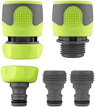 Amazon.com : Vego Garden Hose Fitting Quick Connector Set with Water ...
