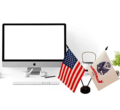 Snapklik.com : America & Army Gold Crest Twin Desk Flag, US Army And ...