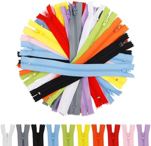 Amazon.com: 12 Inch Zippers - Nylon Coil Zippers Bulk - Supplies for ...
