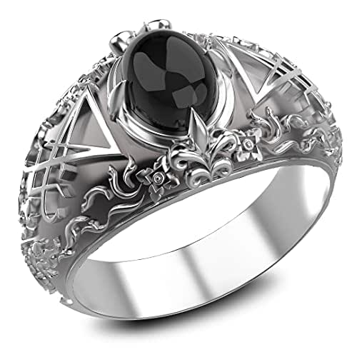 Amazon.com: Lucifer Onyx Ring, Sigil of Lucifer Ring, Devil Seal of ...