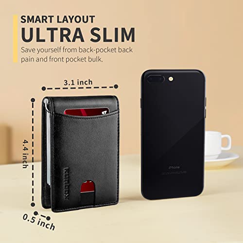 Snapklik.com : RUNBOX Genuine Leather Slim Wallet For Men RFID Blocking ...