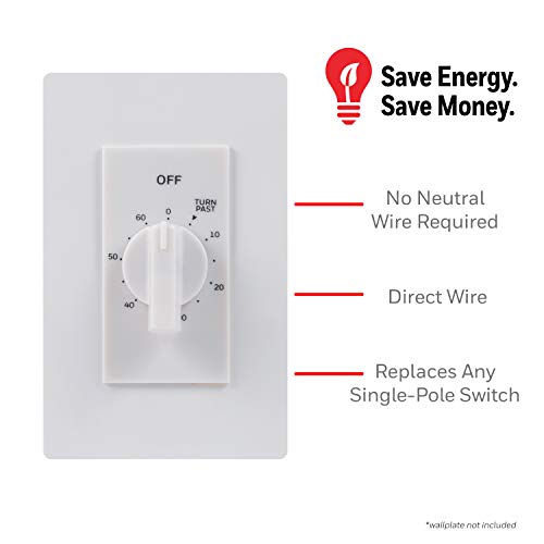 Snapklik.com : 60-Minute Countdown in-Wall Timer, Mechanical Switch ...