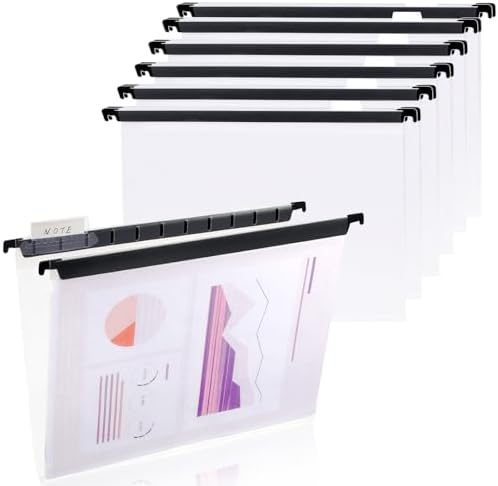 10 Pack Letter Size Clear Hanging File Cabinet Dividers Hanging ...