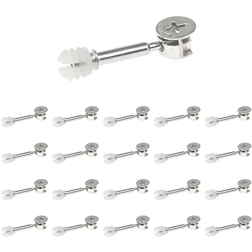 20 Sets Cam Lock Nuts and Bolts,Furniture Fixing Cam Dowels Screws ...