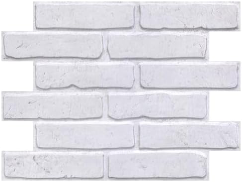 Amazon.com: COMSTICKC 3D Faux White Brick Panels Peel and Stick Wall ...