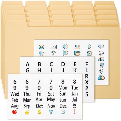 Amazon.com : 25 Manila Index Card Box Dividers 5x8, Index Card Dividers ...