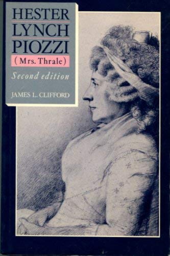Amazon | Hester Lynch Piozzi Mrs. Thrale | Clifford, James Lowry, Doody ...