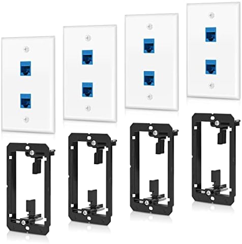 Amazon.com: 2 Port Keystone Wall Plate 10-Pack Single Gang Face plate ...