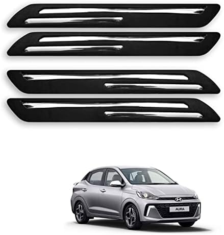 Kozdiko Car Double Chrome Rubber Bumper Protector Guard with Chrome ...